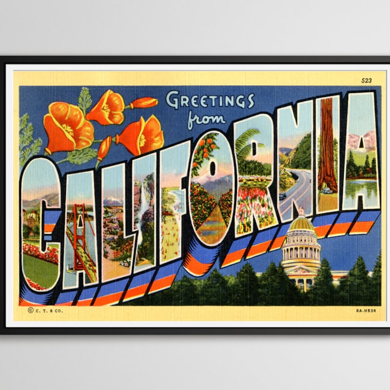 California Poster - Etsy