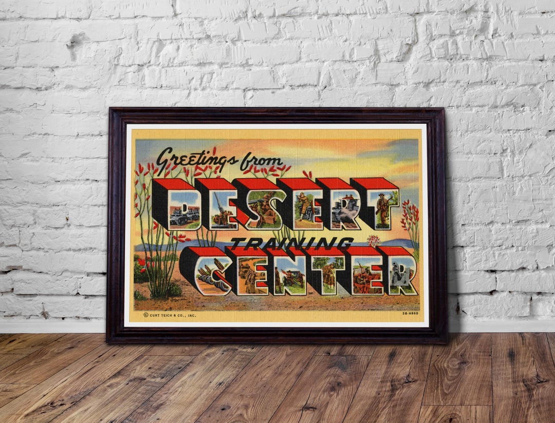 Desert Training Center POSTER! (up to 24" X 36") - Military - Vintage ...