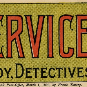 Secret Service Magazine Poster: Vintage Detective Fiction Art - Etsy