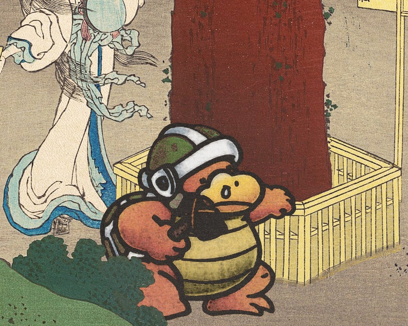 Tanooki Mario Hokusai Poster: Super Mario Bros. 3 Art Print - Etsy