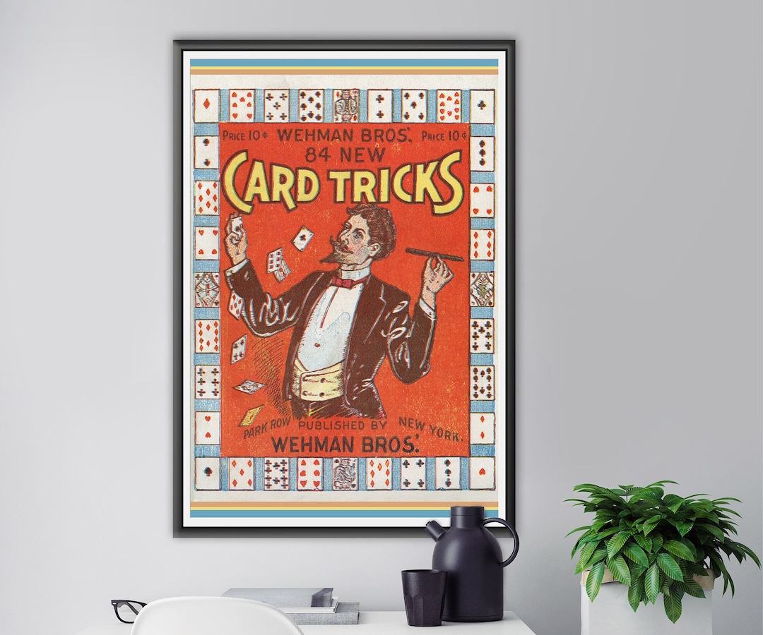 1907 Card Tricks Poster: Vintage Magic Art Print - Etsy