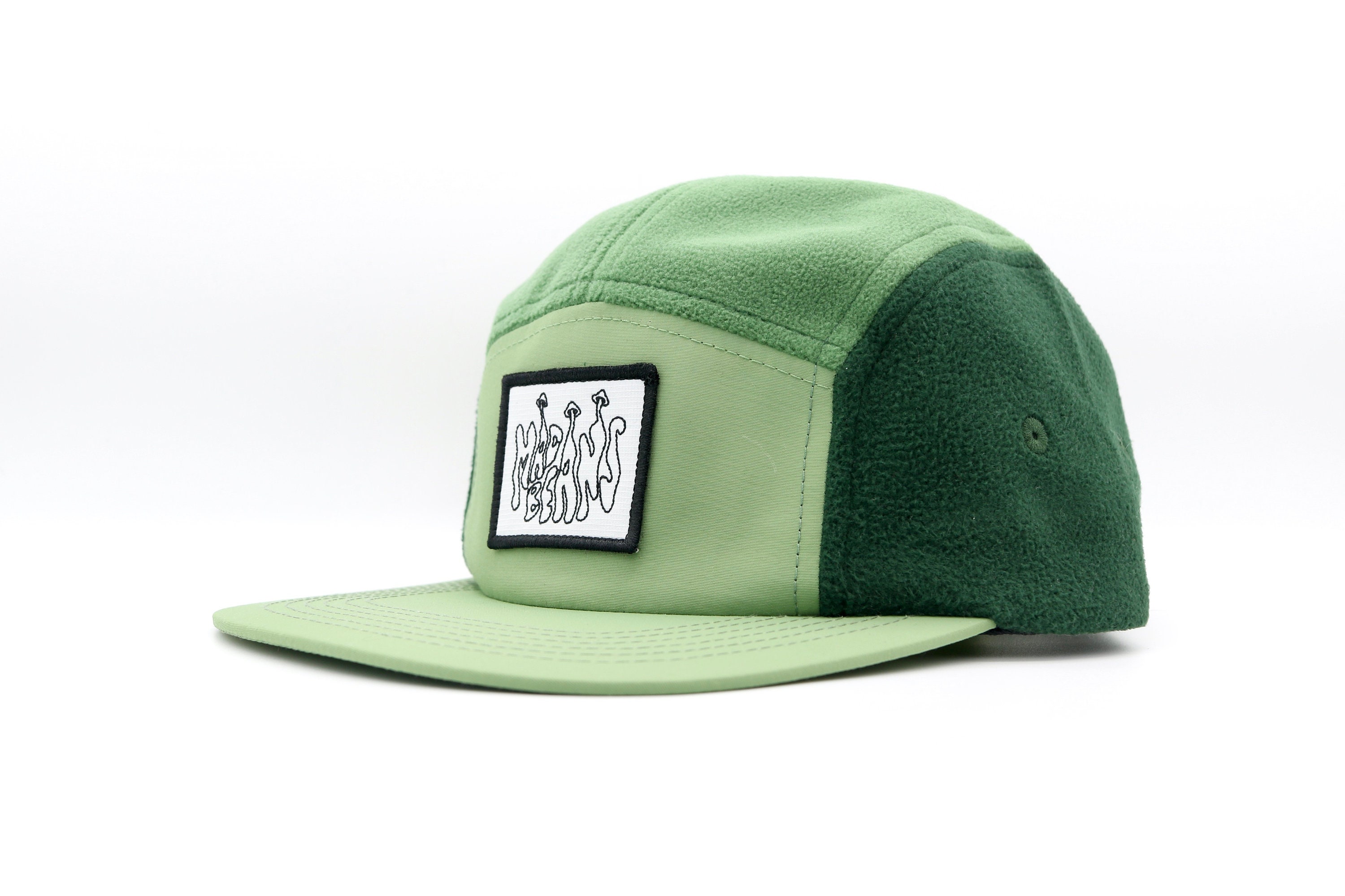Green Fleece 5 Panel Adjustable Cap by Madbeans Beanies - Etsy