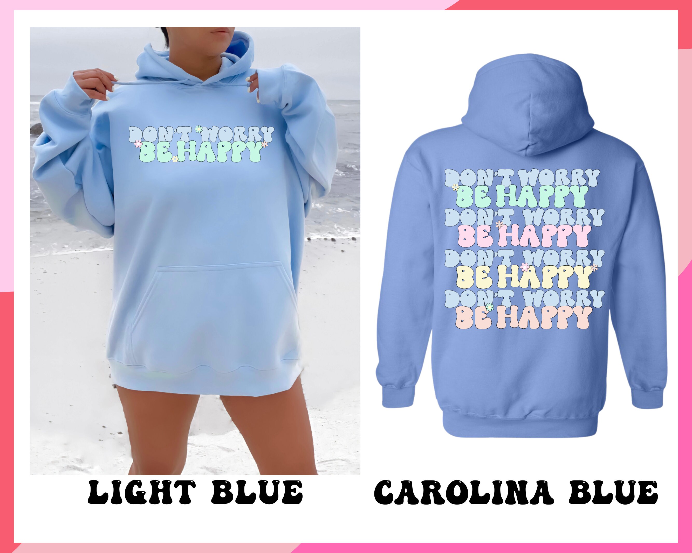Don't Worry Be Happy Positive Message Sweatshirt Trendy - Etsy