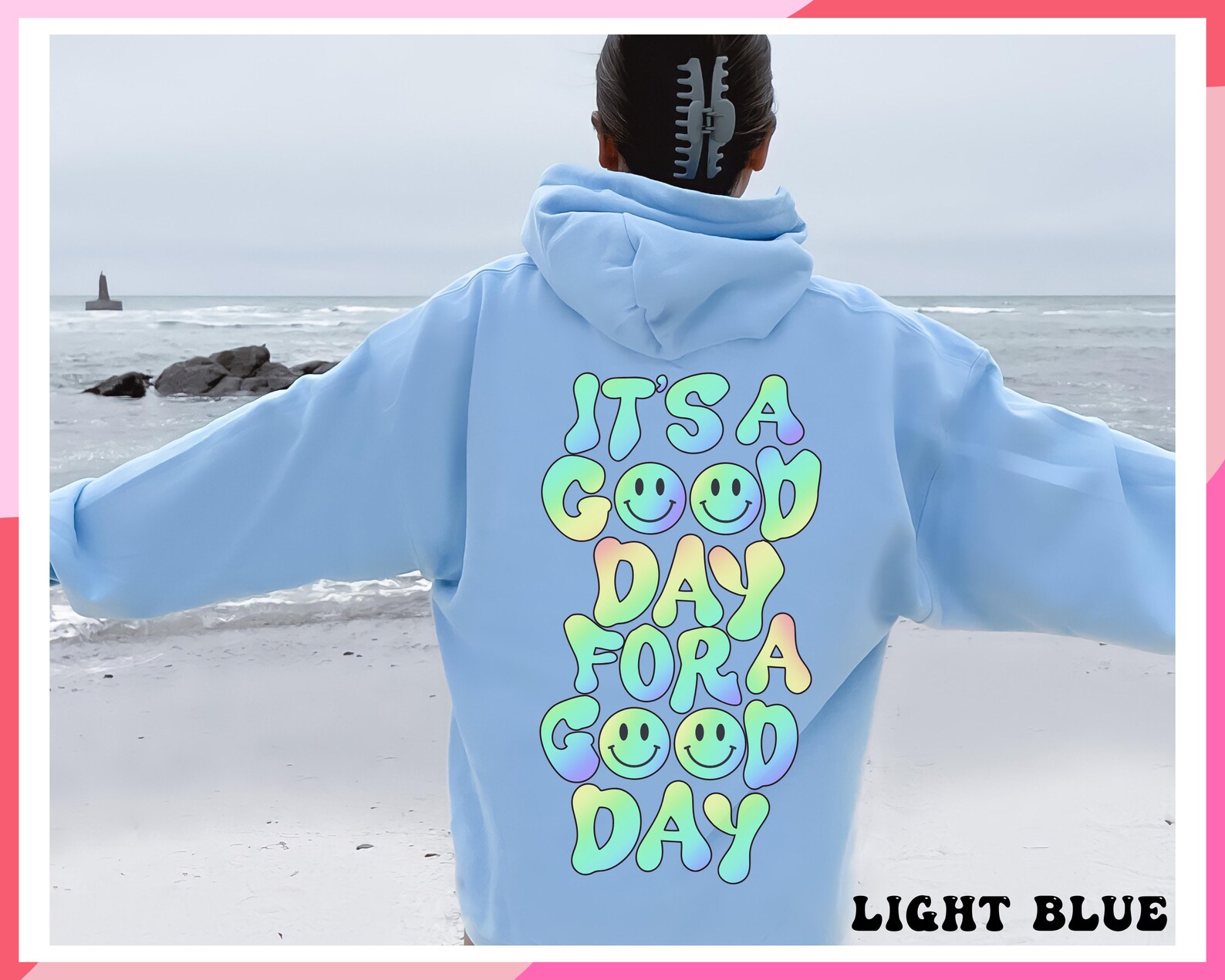 Good Day Positive Message Sweatshirt Trendy Hoodie Cozy Aesthetic ...