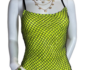 Fishnet Mini Dress - Etsy