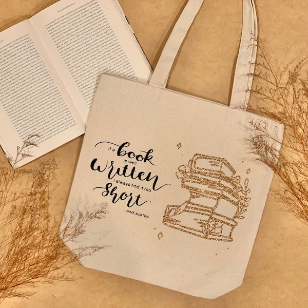 Library Themed Tote Bag - Etsy