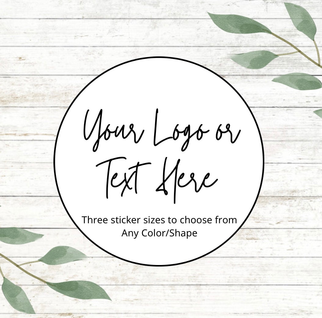 Custom Logo Sticker Custom Text Sticker Custom Name Sticker Custom ...