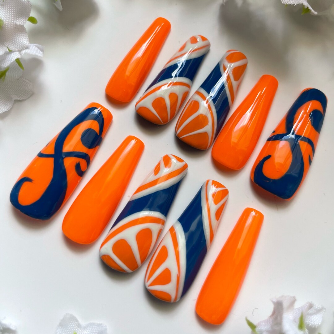 Nami Press on Nails One Piece Anime - Etsy