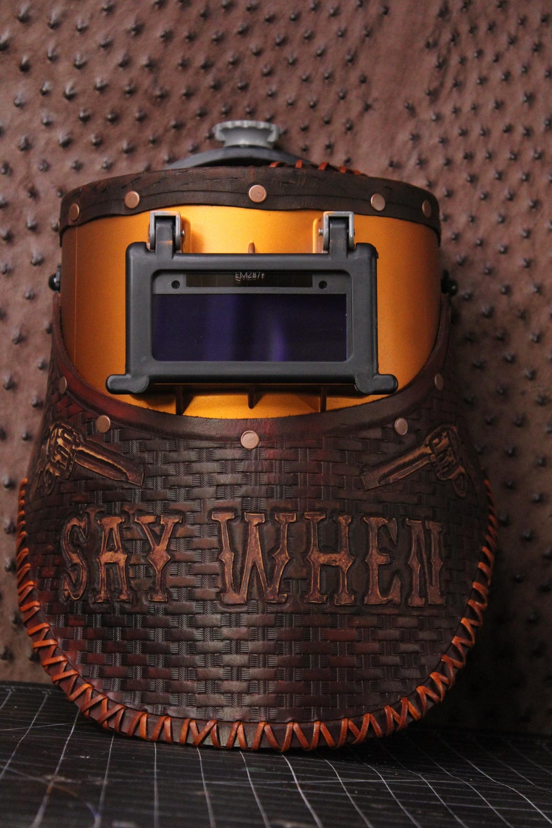 Welding Mask, Weldingmask , #customleathermask ,weldinghood ,sugarscoop ...
