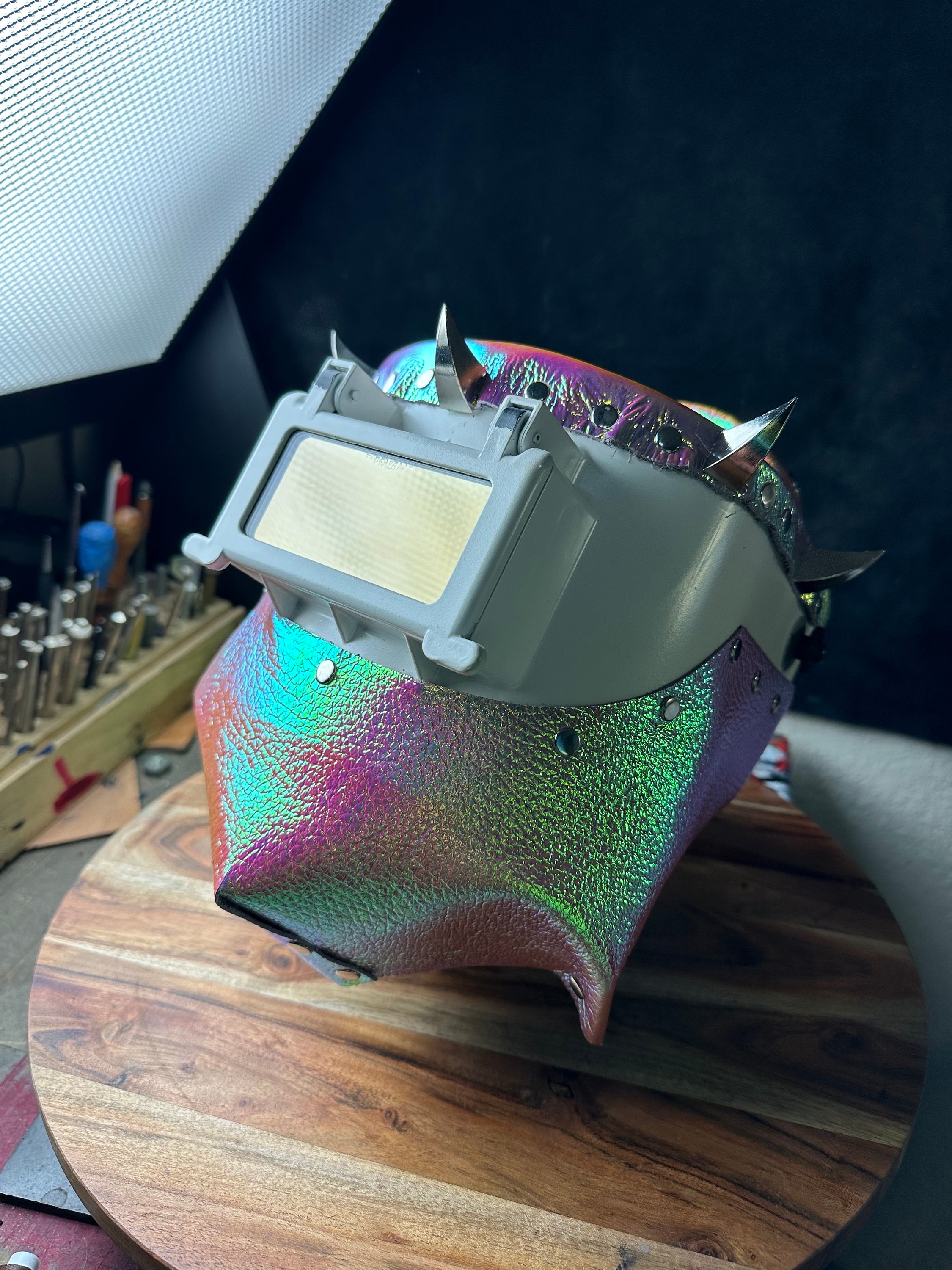 Welding Mask weldingmask leatherweldingmask customleathermask ...