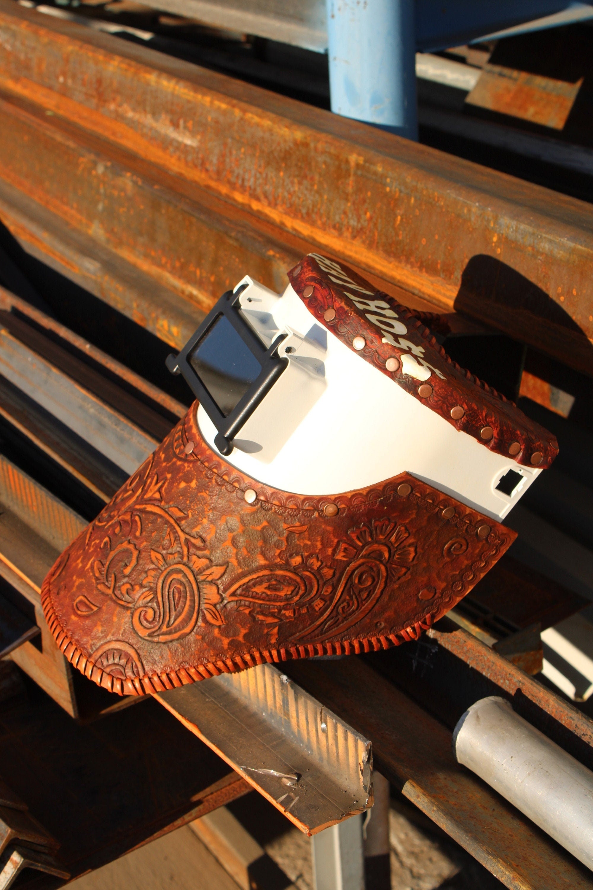 Welding Mask, Weldingmask , #customleathermask ,weldinghood ,sugarscoop ...