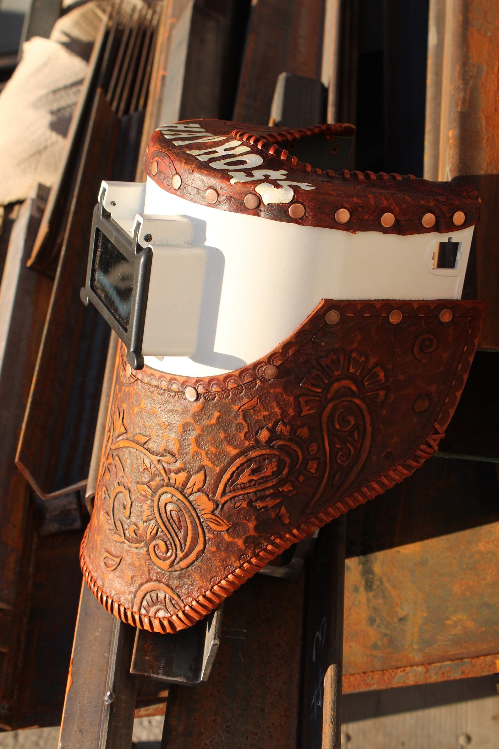 Welding Mask, Weldingmask , #customleathermask ,weldinghood ,sugarscoop ...