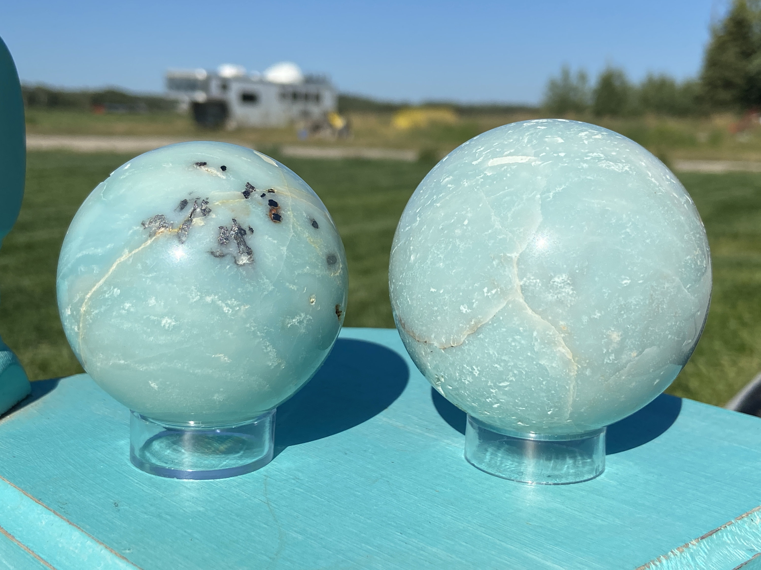 Sky Blue Quartz Spheres - Etsy