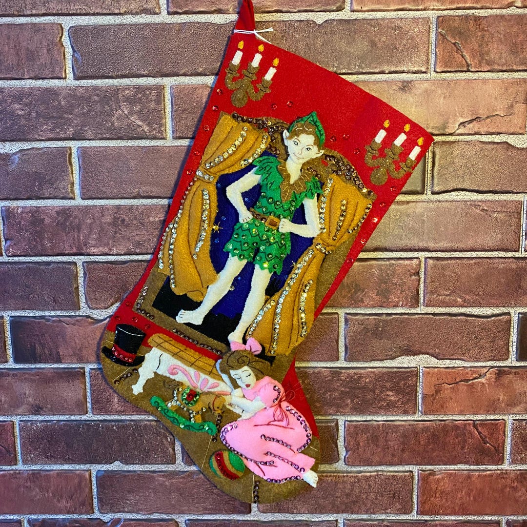 Peter Pan Christmas Stocking (hand Stitched!) - Etsy