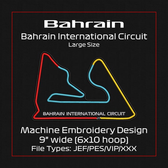 Machine Embroidery Design Bahrain Race Track Patch 10 - Etsy