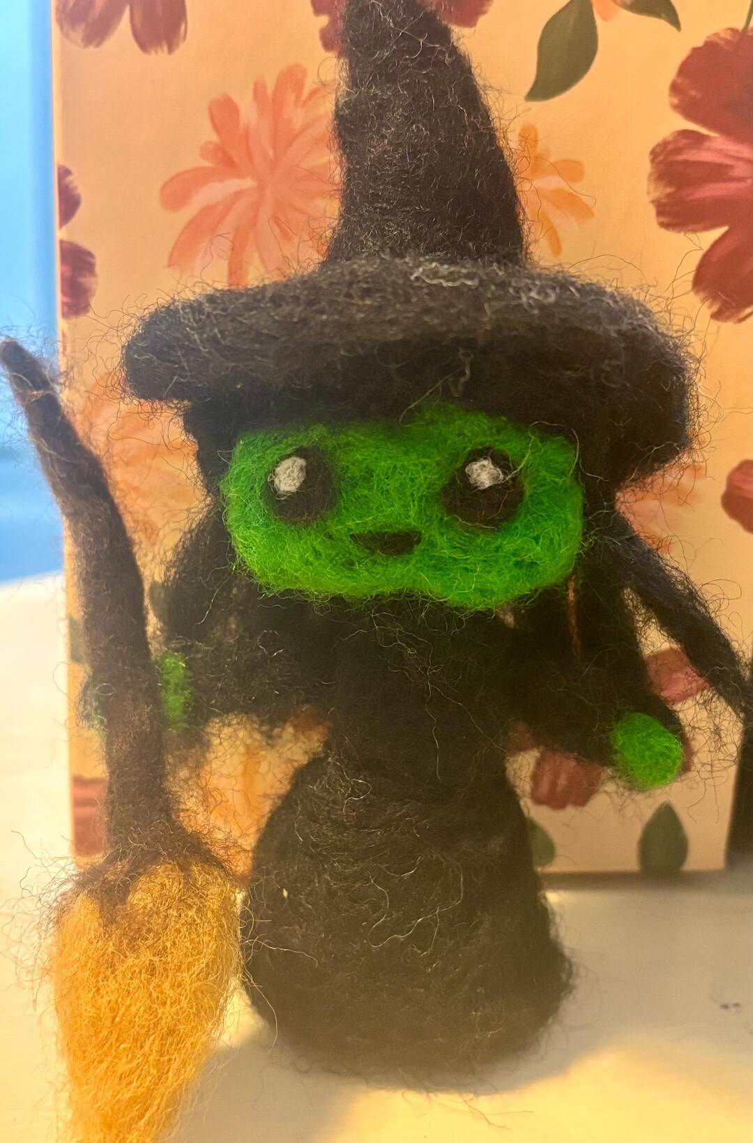 Elphaba Wicked Witch Inspired Chibi Needle Felt Handmade Figure - Etsy