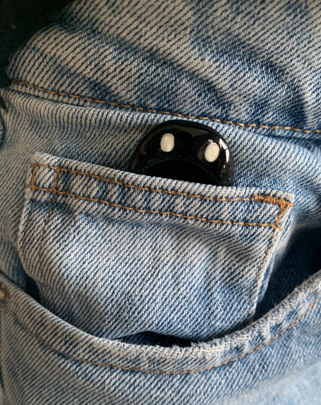 Anxiety Stone Reliever - Stress Relief - Handmade Black Stone for ...