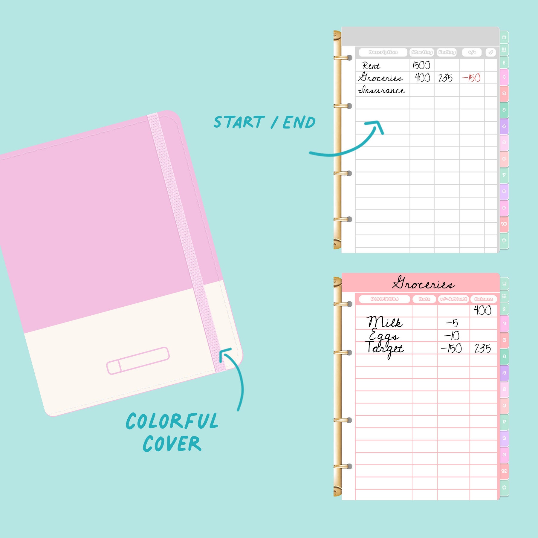 Cash Envelope Stuffing Budget Tracker PDF Goodnotes Notebook - Etsy