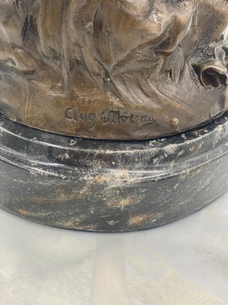 Auguste Moreau Authentic Antique Signed Cast Bronze 'young - Etsy
