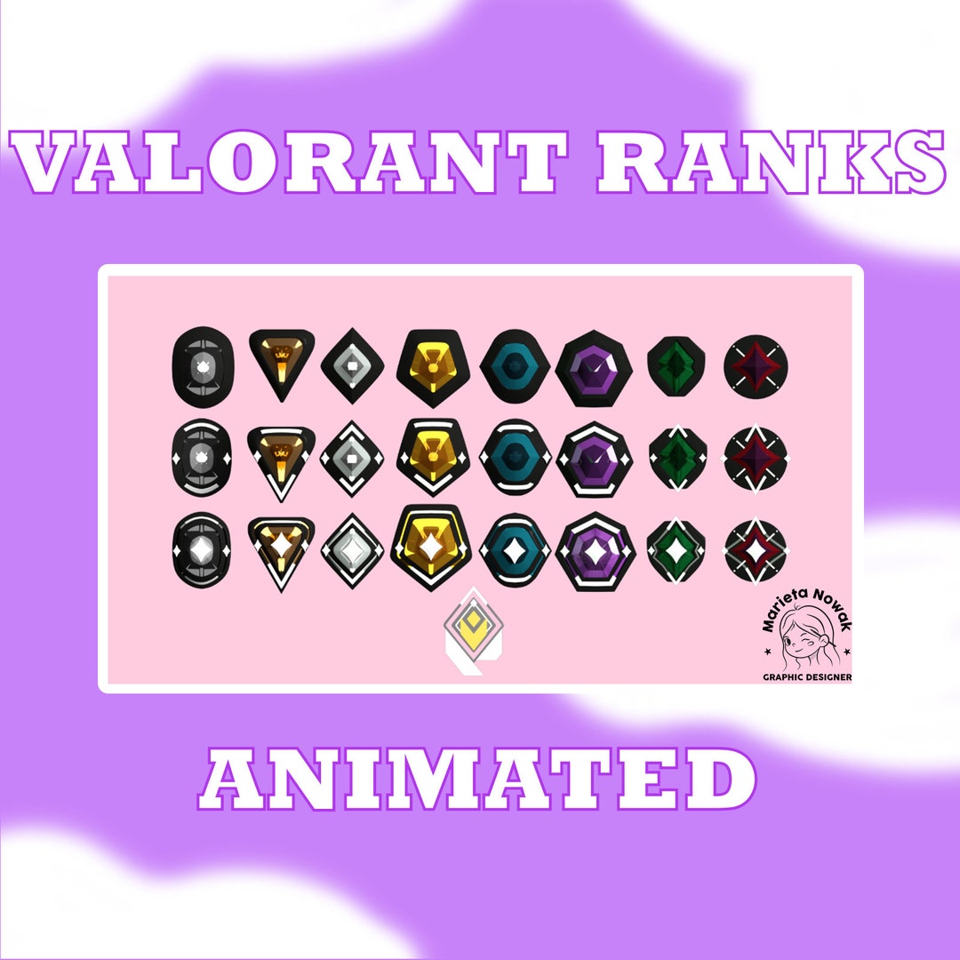 All Valorant Animated Ranks Twitch/youtube/discord/kick Instant ...