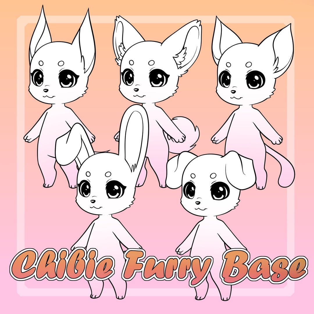 Chibi Furry Base, Customizable PSD File (digital Download) - Etsy