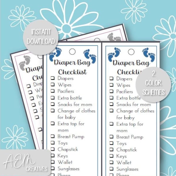 Diaper Bag Checklist and Checklist - Etsy