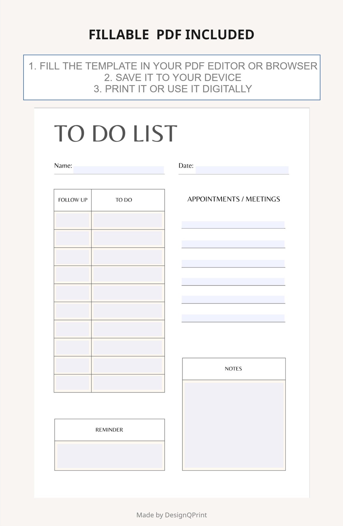 To Do Lists, Planner, Notes, Daily Reminder, Follow Up, Tasks List ...