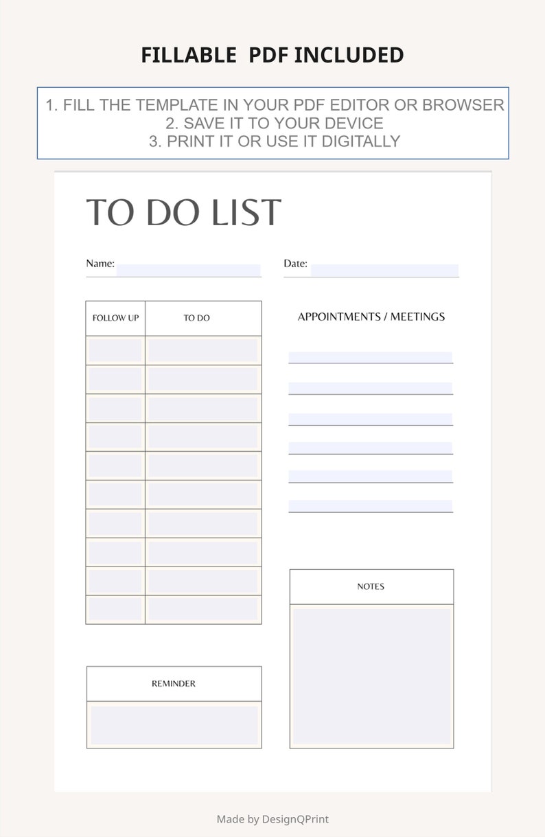 To Do Lists, Planner, Notes, Daily Reminder, Follow Up, Tasks List ...