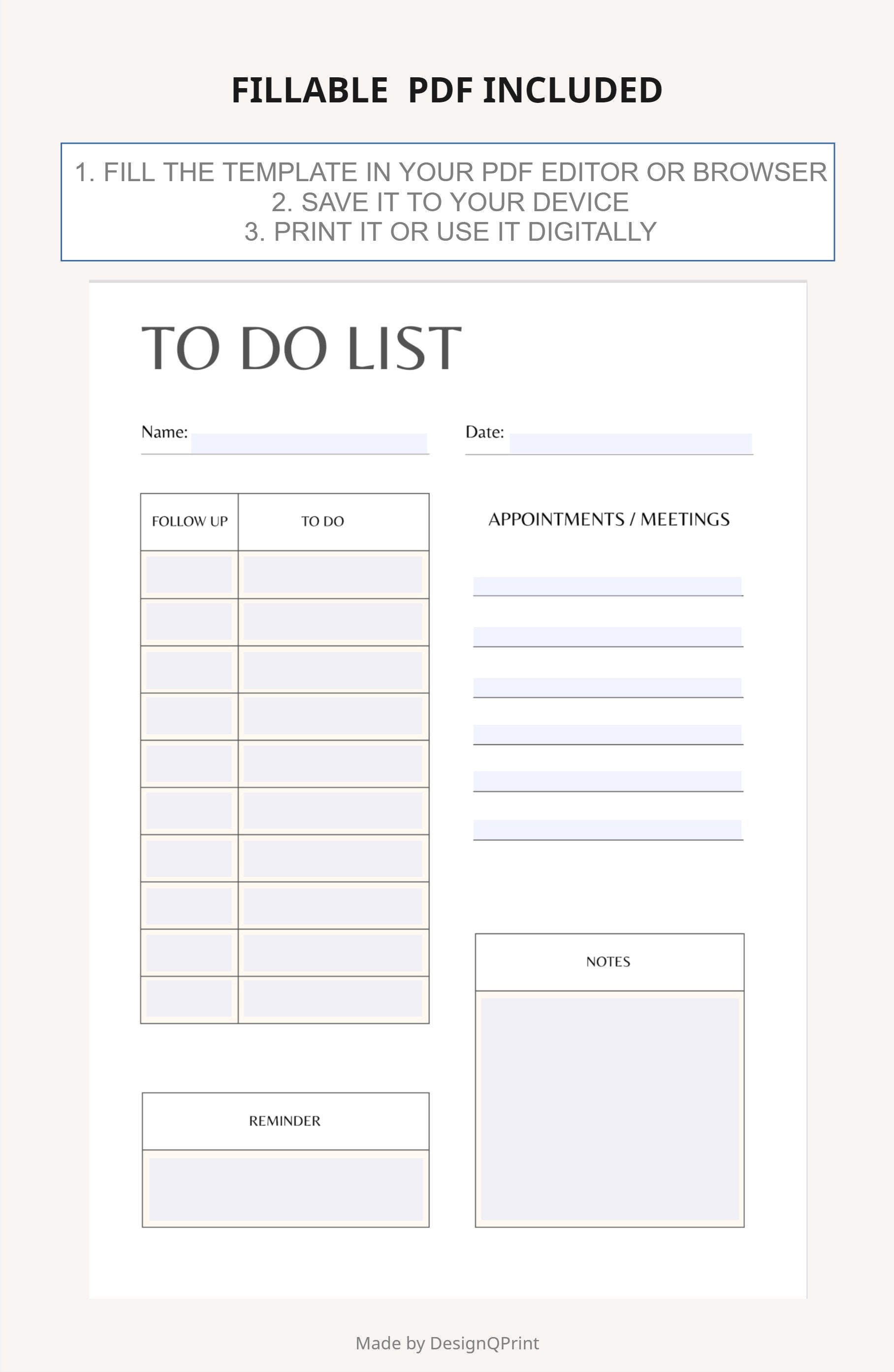 To Do Lists, Planner, Notes, Daily Reminder, Follow Up, Tasks List ...