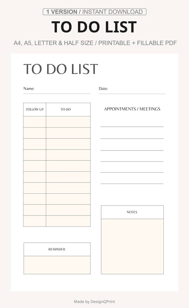To Do Lists, Planner, Notes, Daily Reminder, Follow Up, Tasks List ...