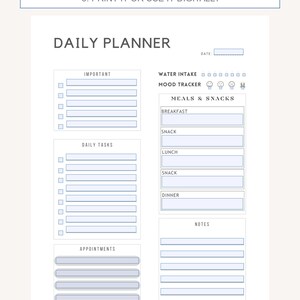 Daily Planner, Daily Routine Tracker, Mood Tracker, Routine Checklist ...