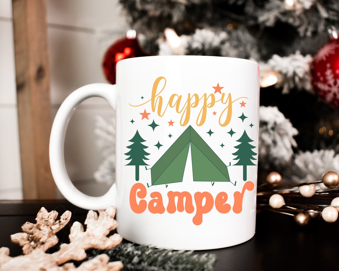 Camping Mug Gift, Happy Camper, Campfire Mug, Family Camping Trip, Camp ...