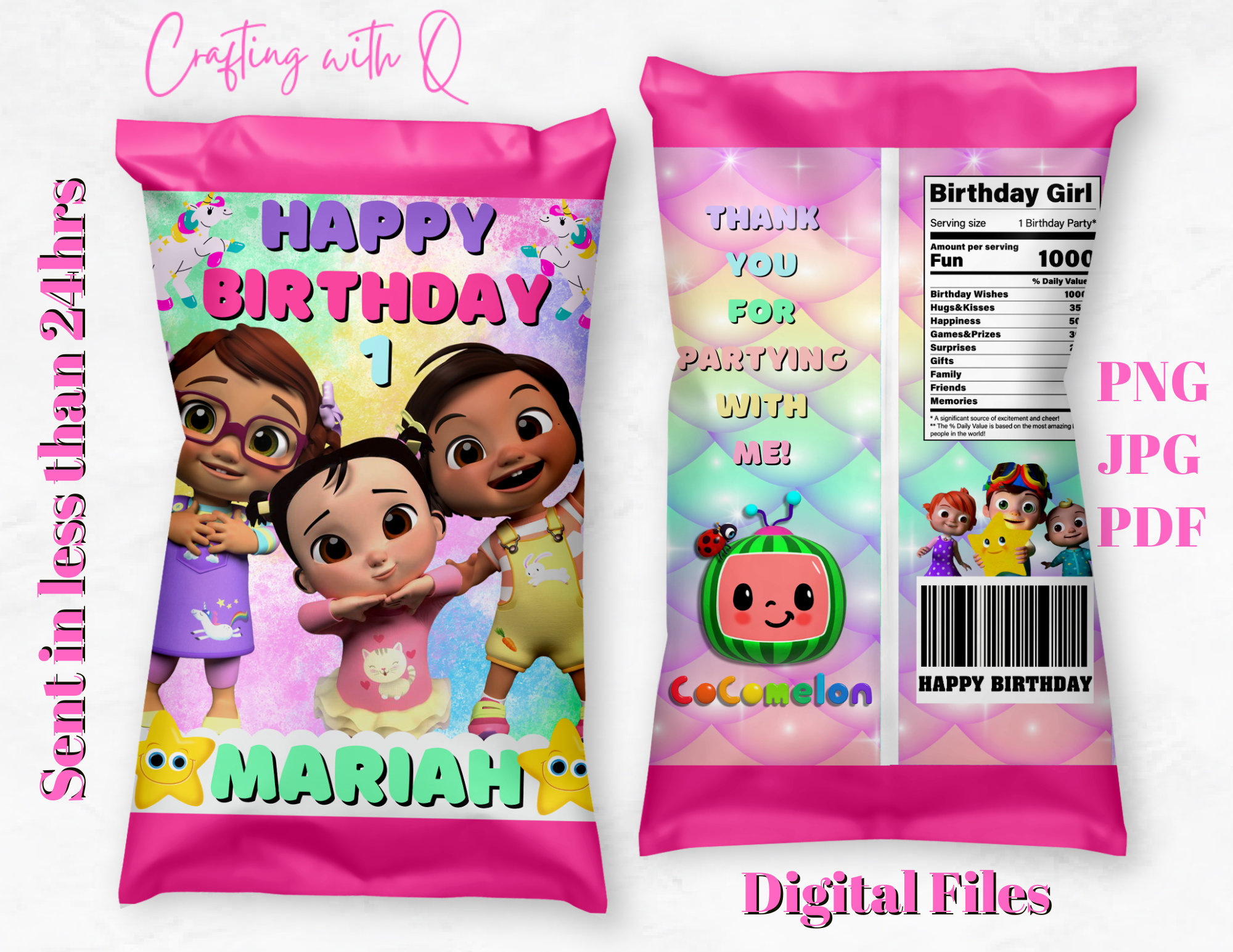 Cocomelon Chip Bag Label Cocomelon Digital Label Cocomelon Etsy Israel