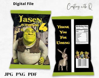 Shrek Chip Bag Png - Etsy