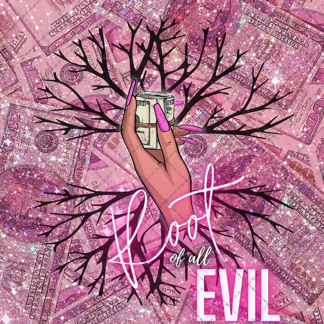 Root of All Evil - Money - PNG - Pink - Etsy