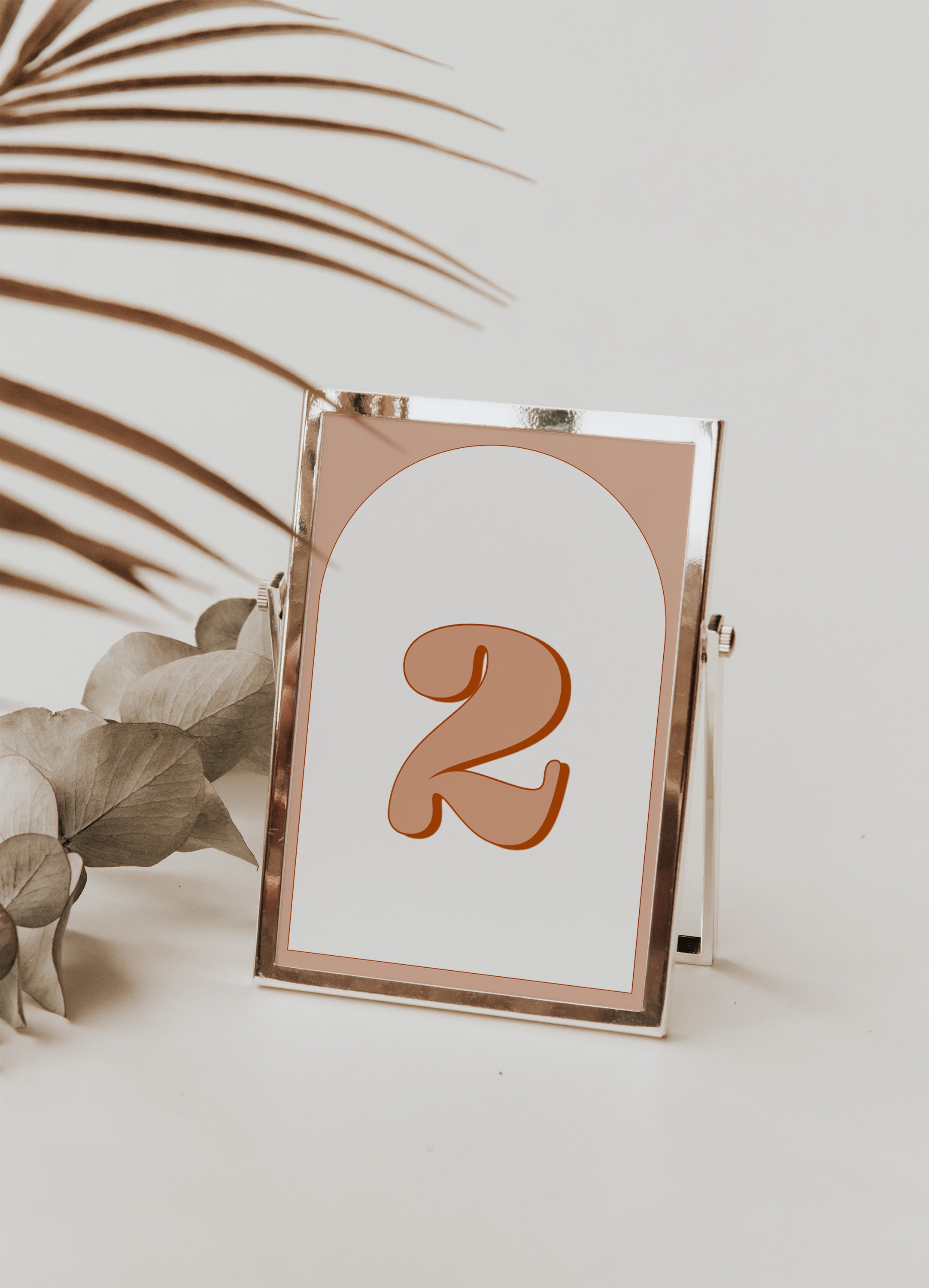 Retro Table Number Template, Retro Table Numbers, Arch Table Number ...