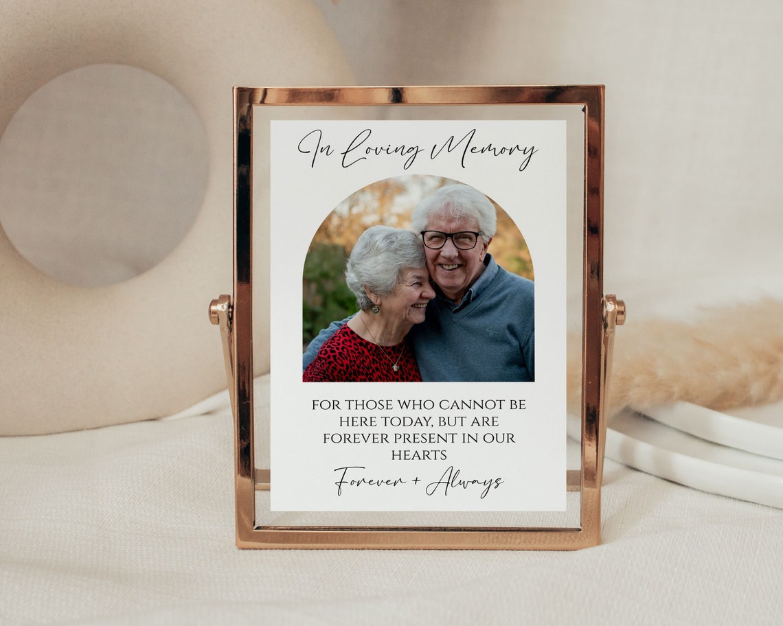 In Loving Memory Wedding Sign, Memorial Sign, Forever With Us Sign ...