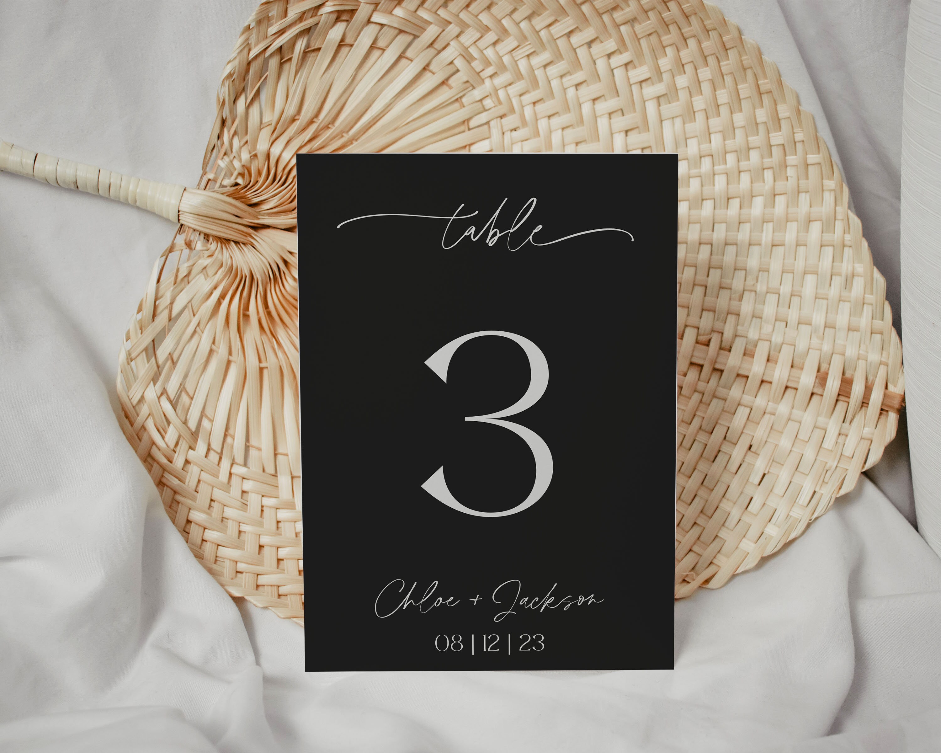 Black Table Number, Modern Table Number, Wedding Table Number, DIY ...