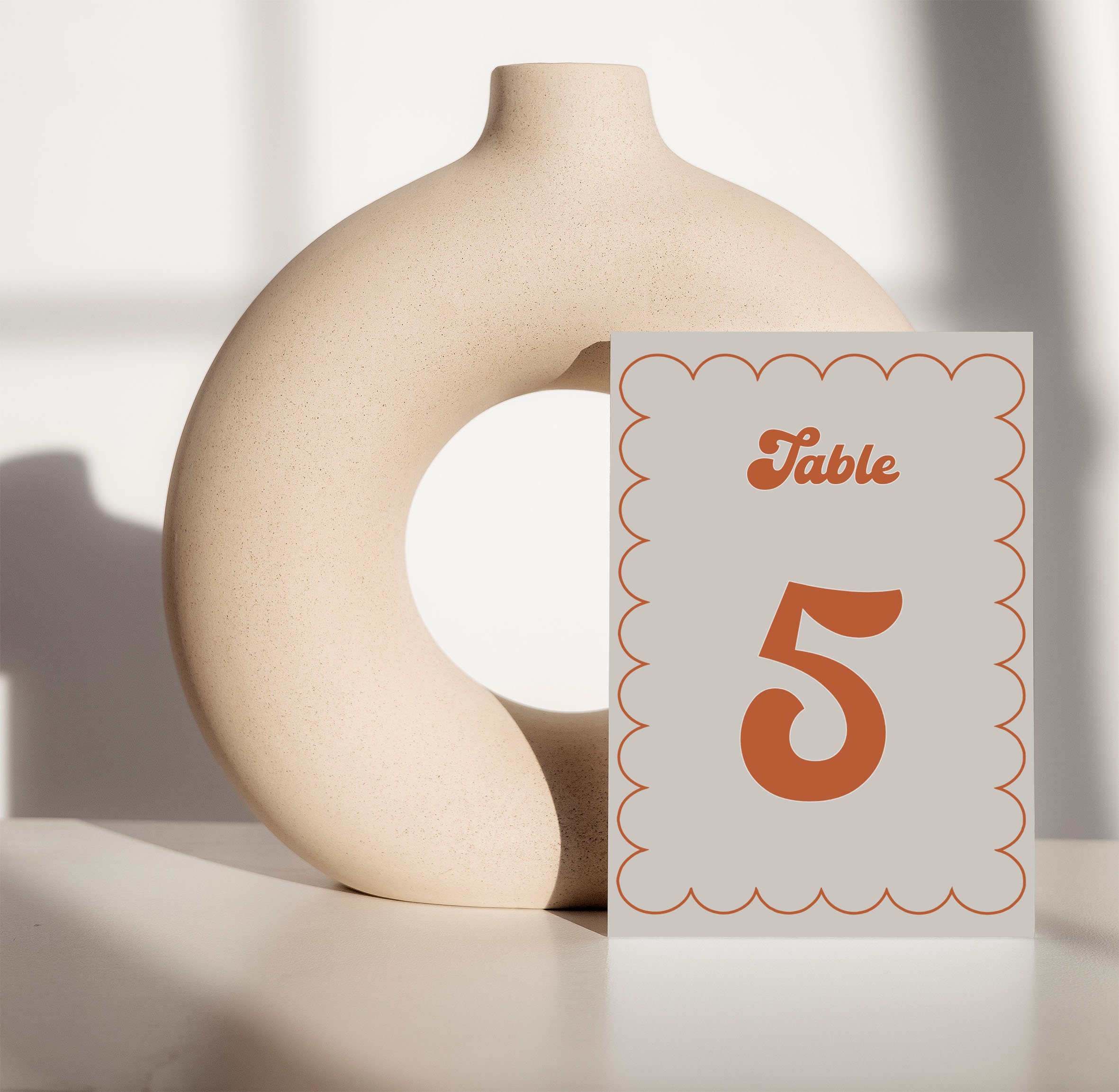 Retro Table Number Template, Retro Table Numbers, Arch Table Number ...