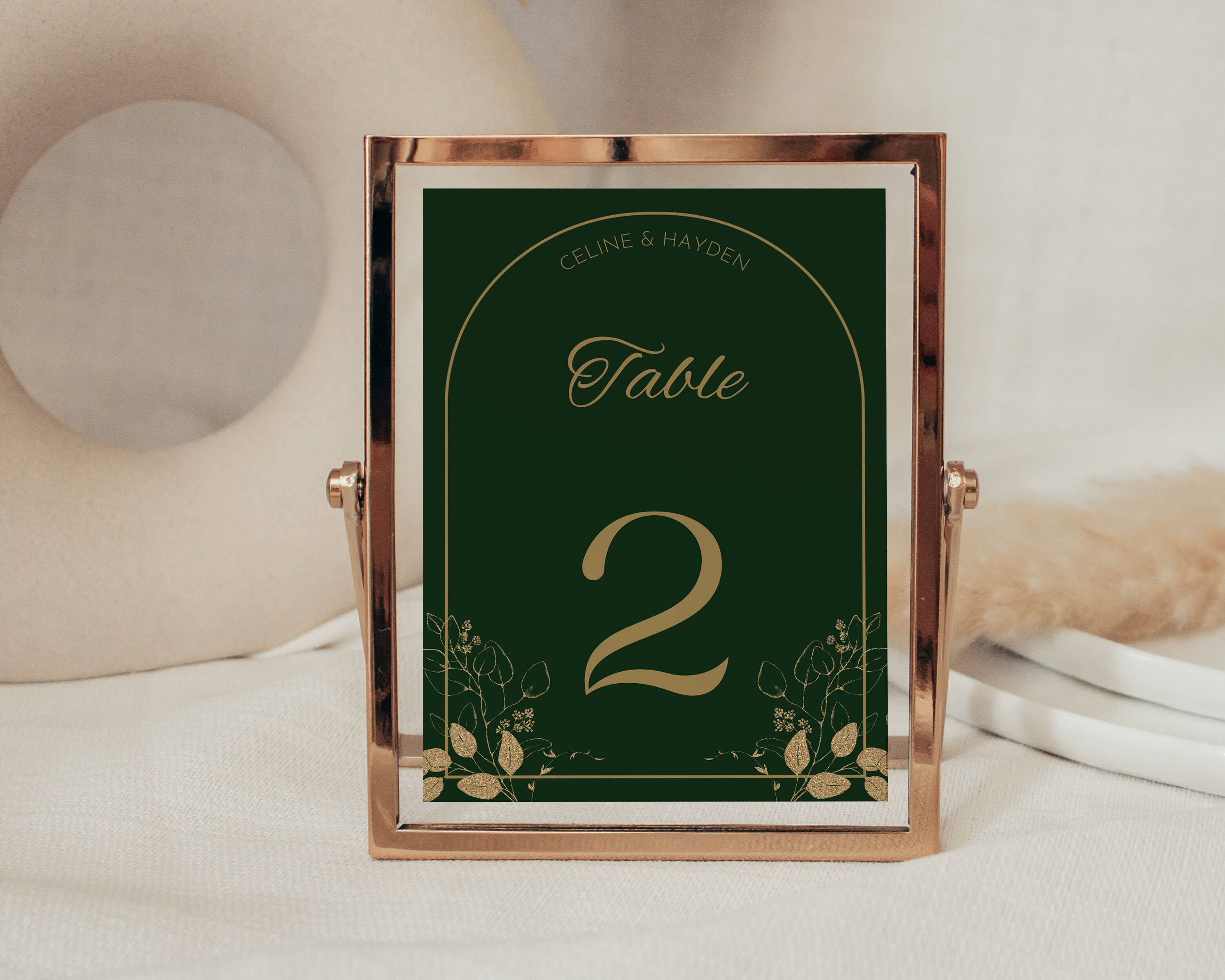 Wedding Table Number, Emerald Green Table Numbers, Arch Table Number ...