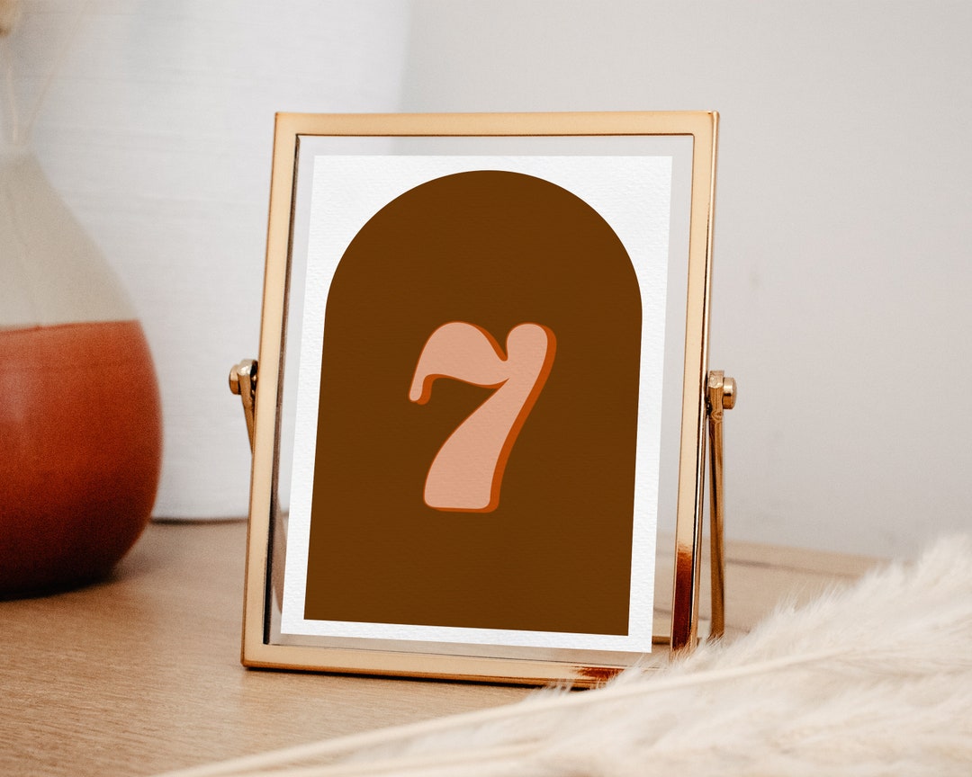Retro Table Number Template Retro Table Numbers Arch Table Number