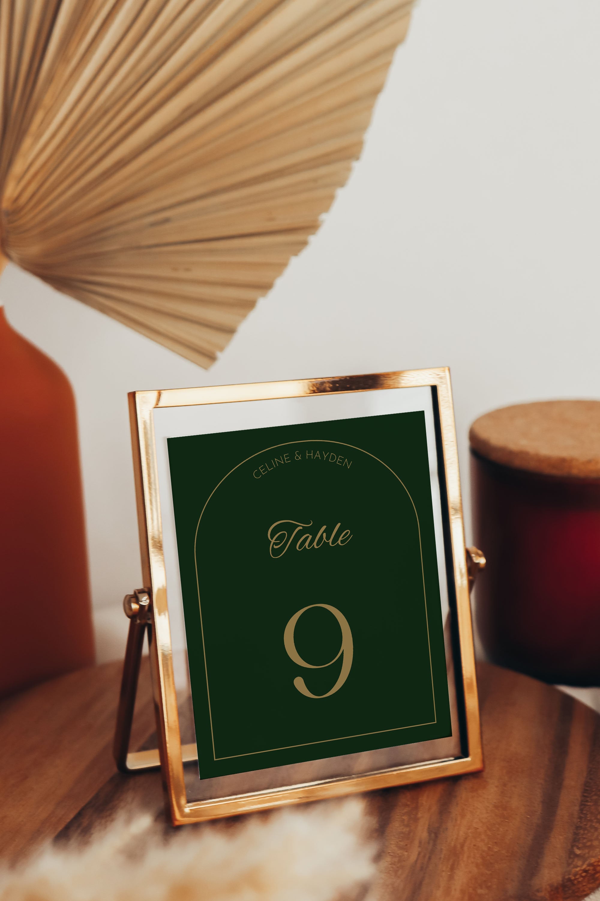Wedding Table Number, Emerald Green Table Numbers, Arch Table Number ...