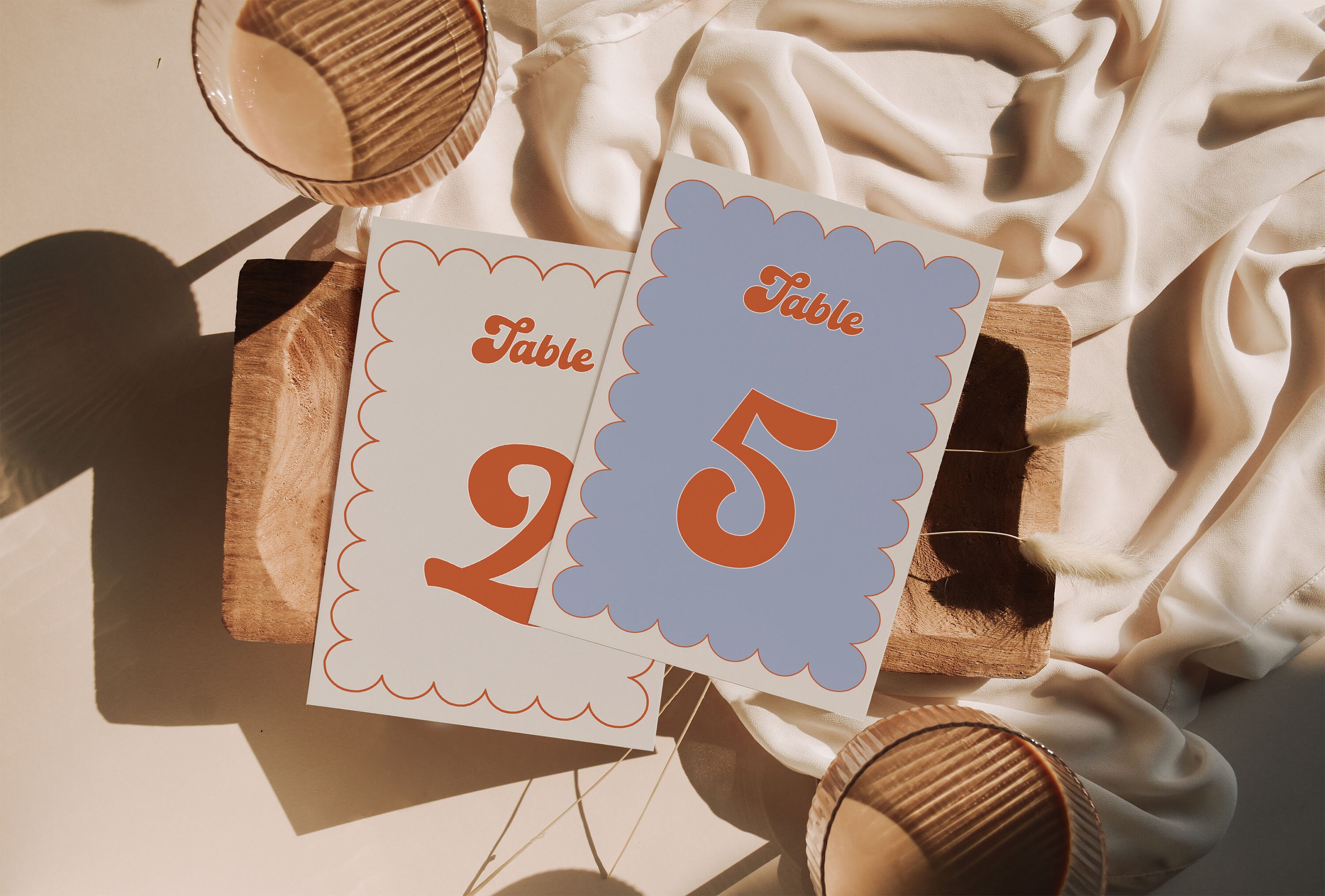 Retro Table Number Template, Retro Table Numbers, Arch Table Number ...