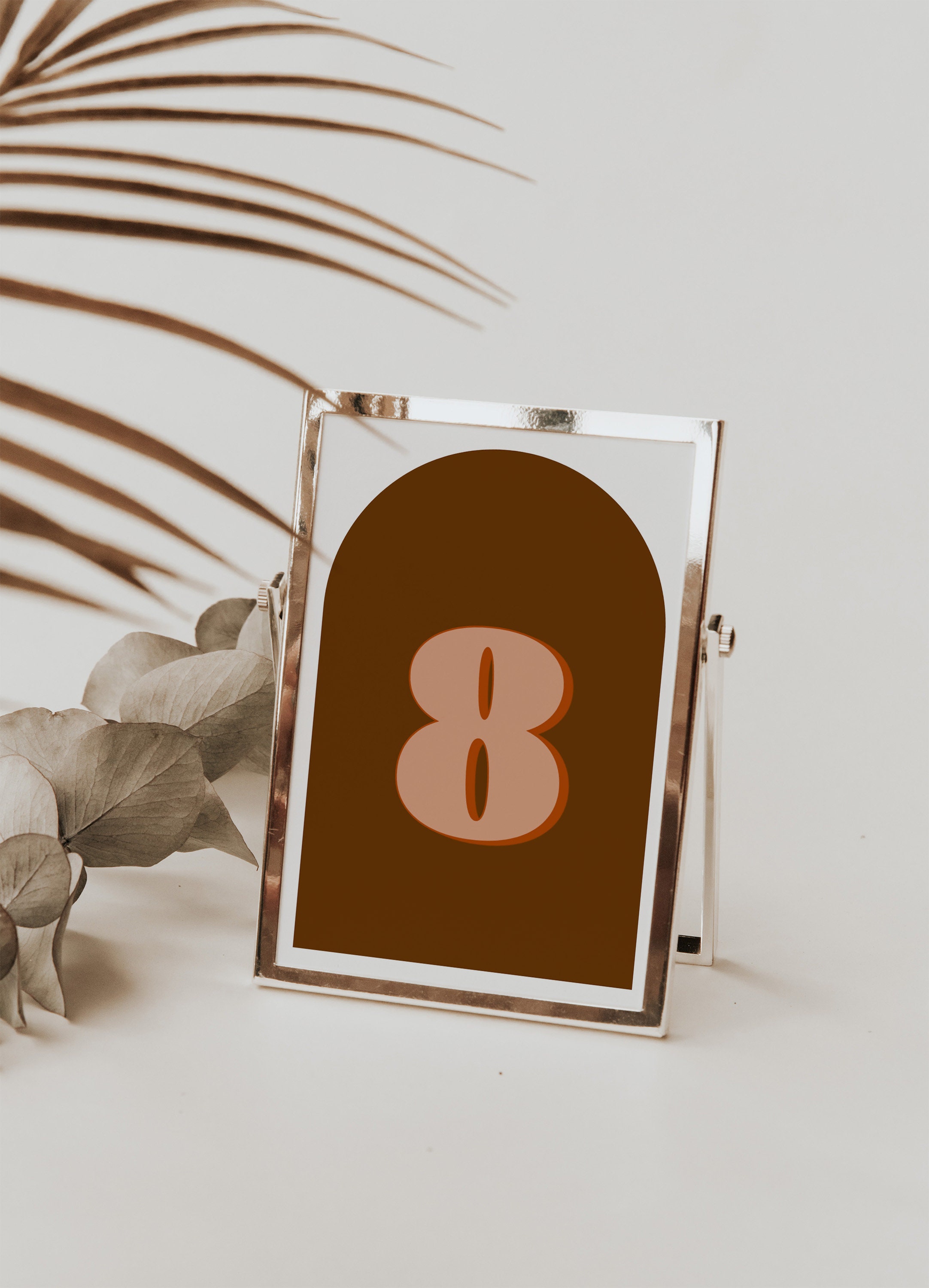 Retro Table Number Template, Retro Table Numbers, Arch Table Number ...