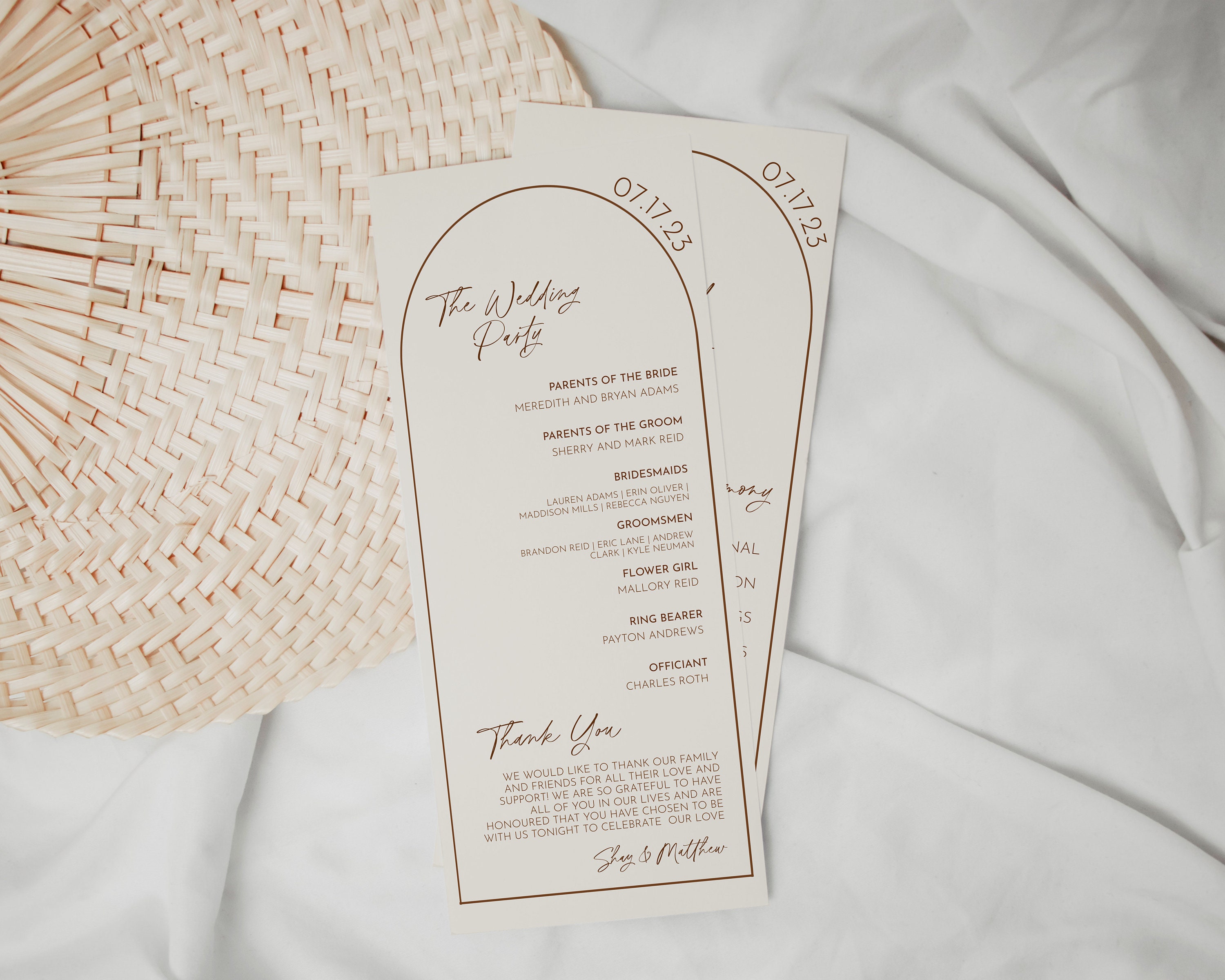 Minimal Program Template for Wedding or Event 4 X 9 - Etsy