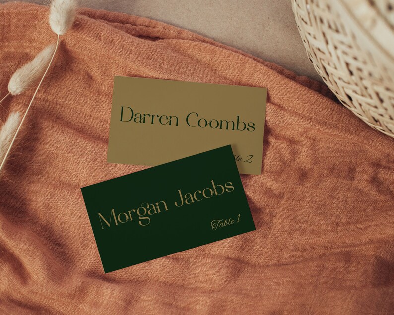 Printable Table Name Card, Wedding Place Cards, Winter Wedding ...