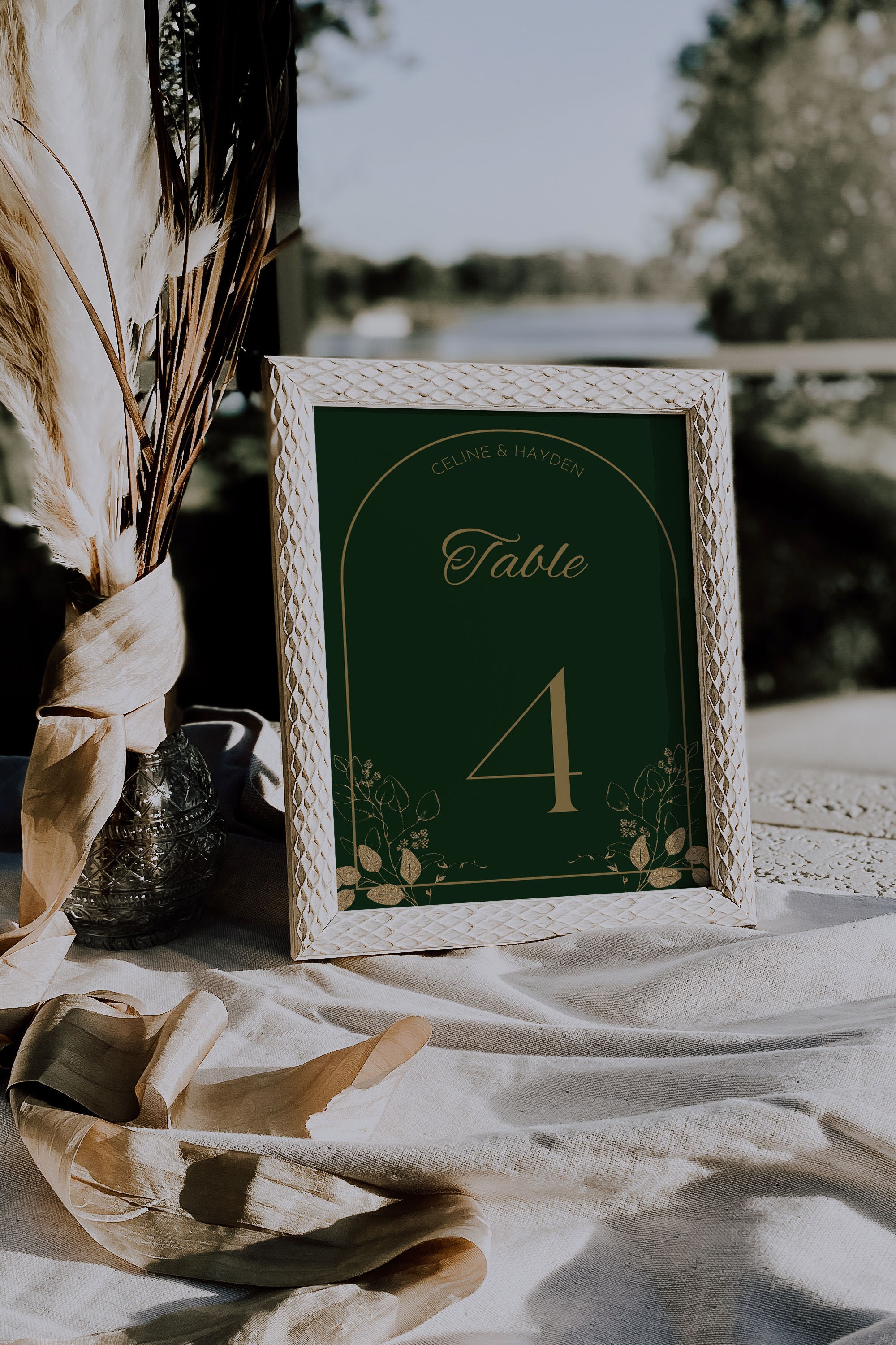 Wedding Table Number, Emerald Green Table Numbers, Arch Table Number ...
