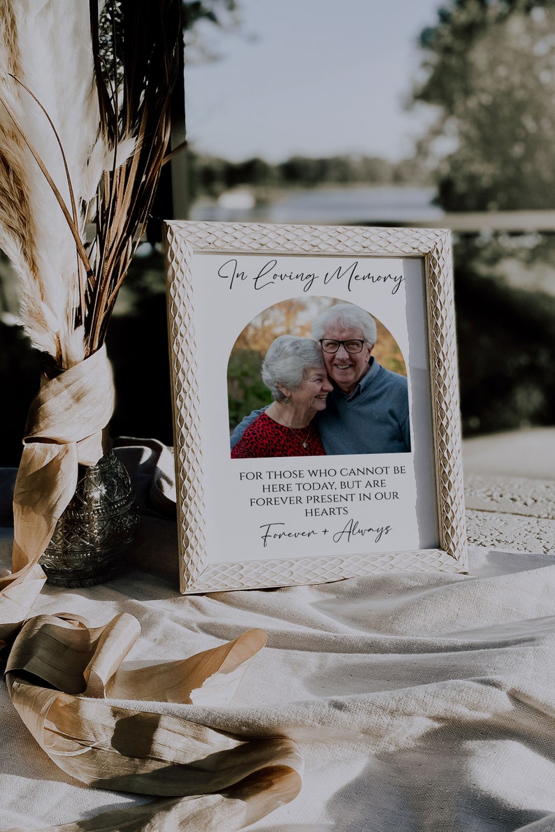 In Loving Memory Wedding Sign, Memorial Sign, Forever With Us Sign ...