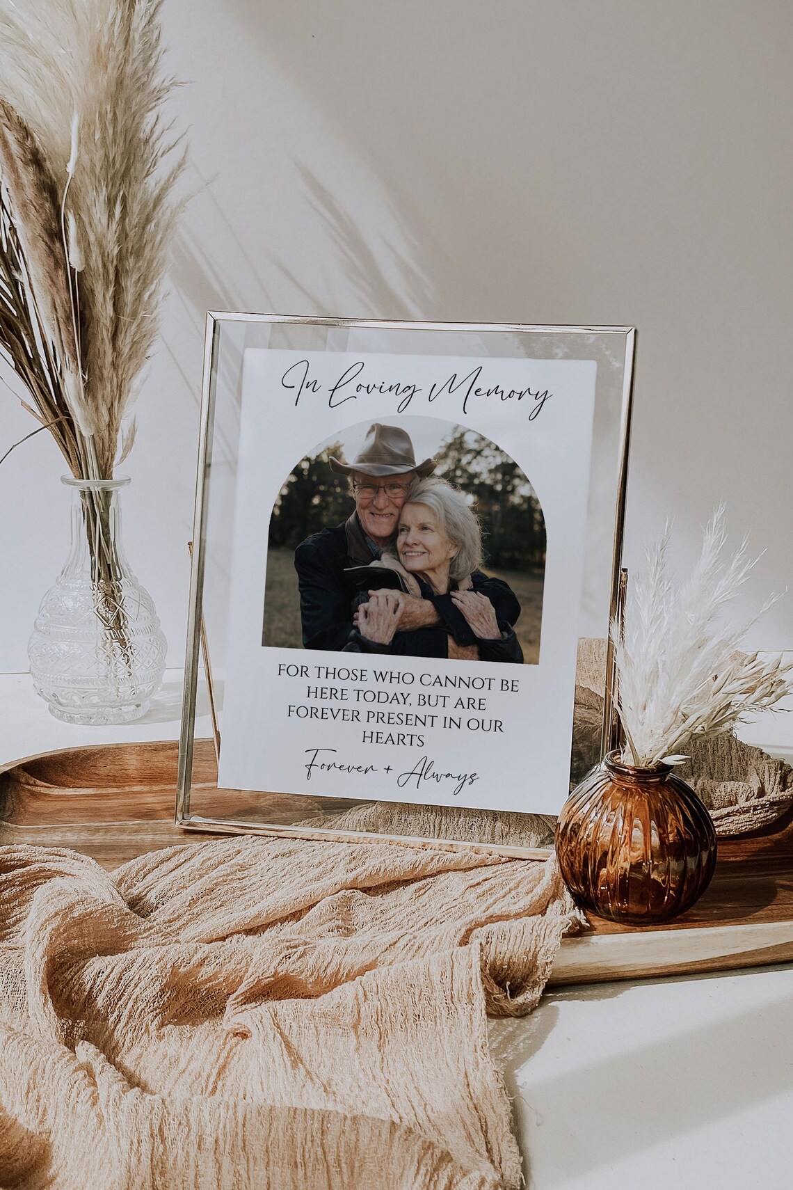 In Loving Memory Wedding Sign, Memorial Sign, Forever With Us Sign ...