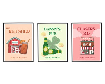 Uw-madison Bar Posters - Etsy